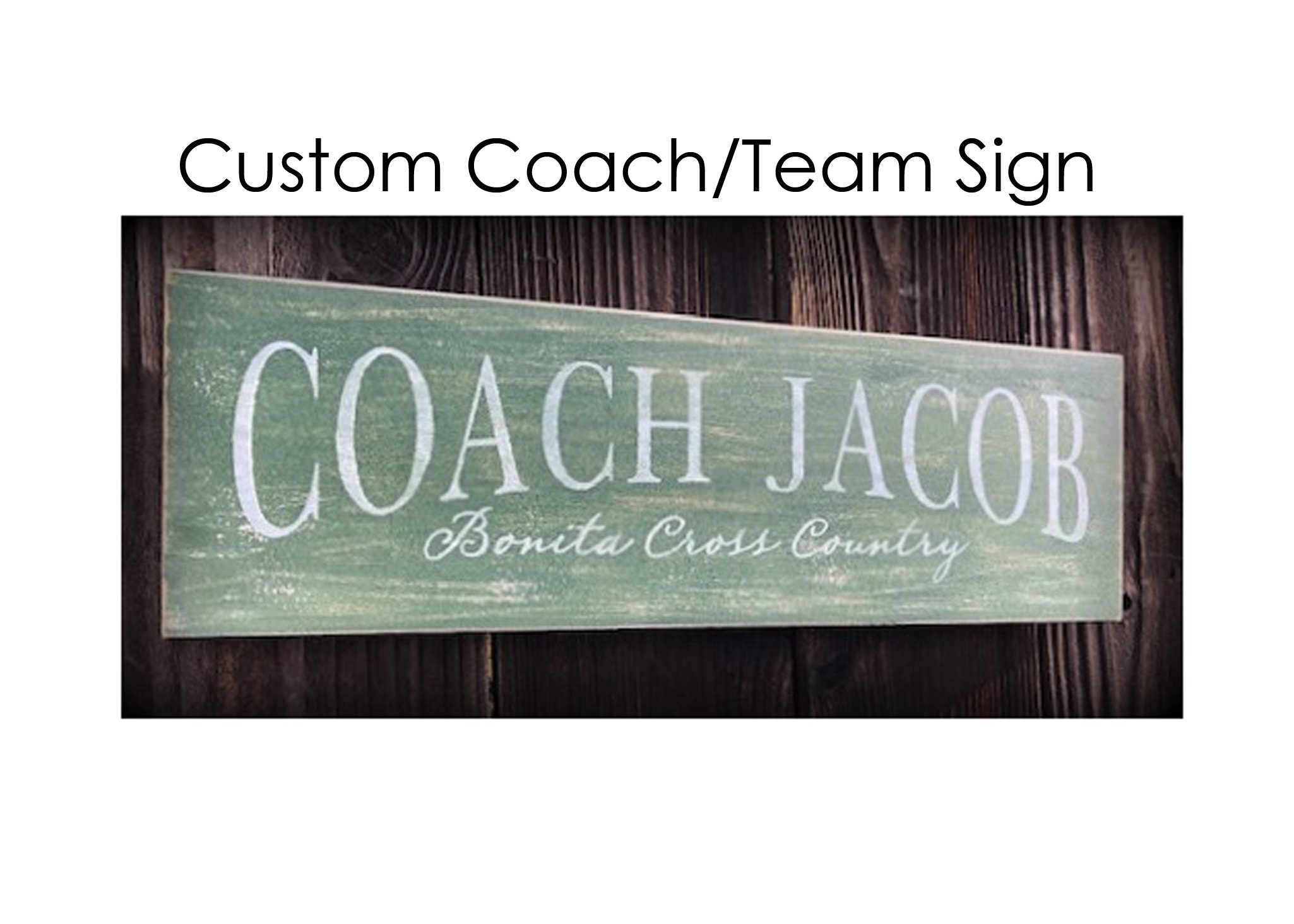 Custom Coach Sign Coach Gift Sports Team Sign Vintage Sign | Etsy