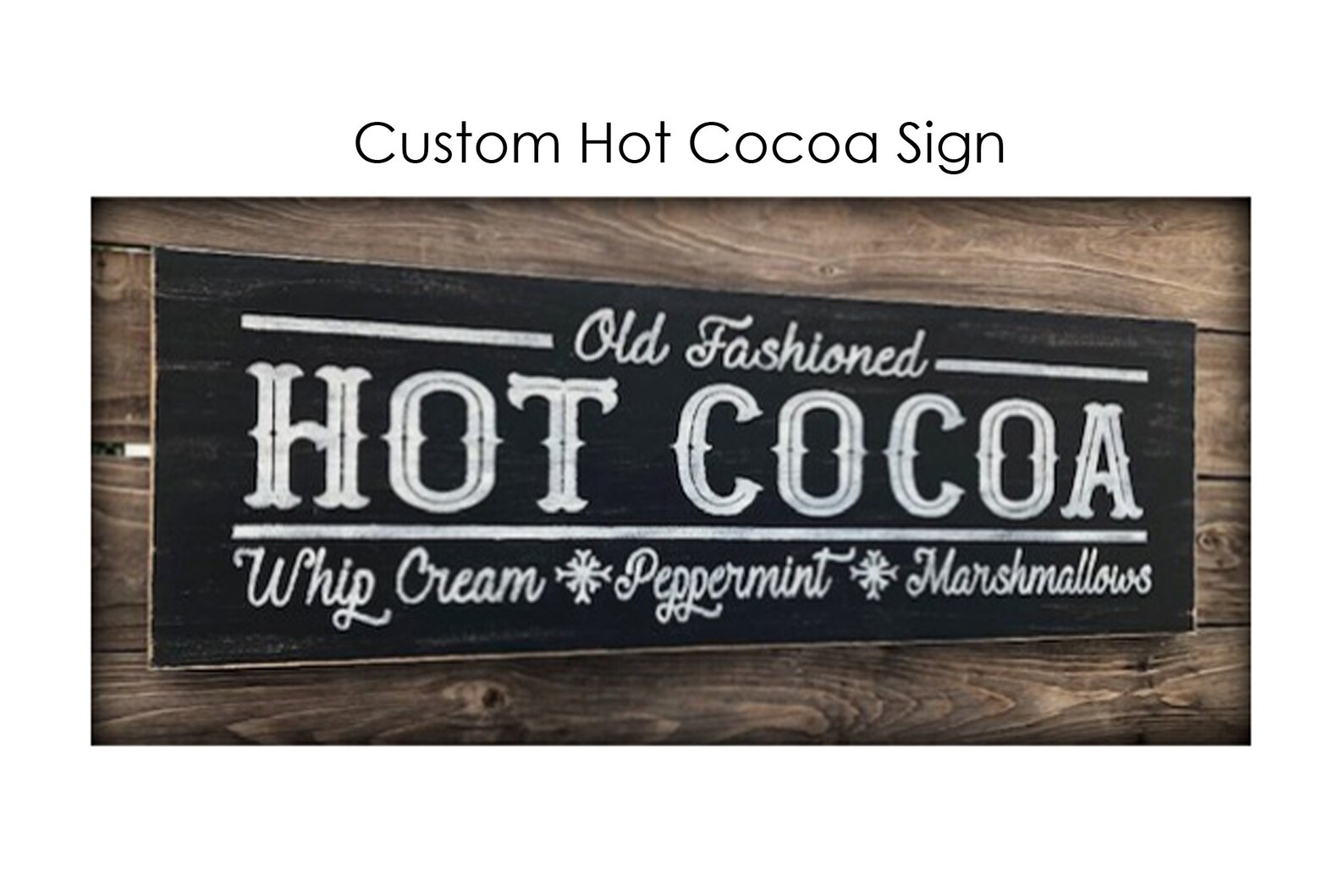 Hand Painted Hot Cocoa Sign Rustic Cocoa Sign Old Fashioned - Etsy