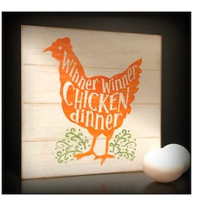 Winner Winner Chicken Dinner Sign, Typography Sign, Hand Painted ...