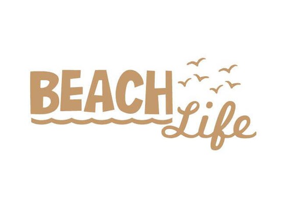 Beach Life Decal Beach Decal Beach Life Car Decal Laptop - Etsy