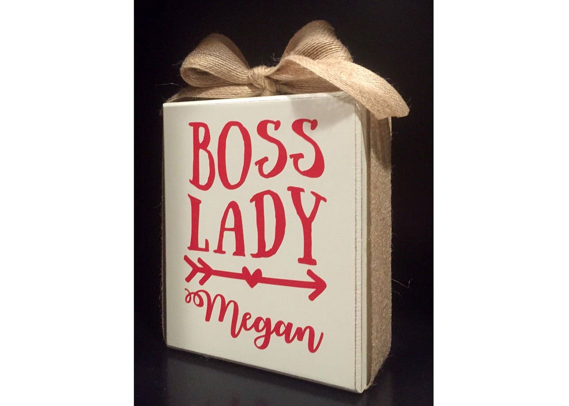 Boss Lady Block Boss's Day Gift Custom Boss Gift Boss - Etsy