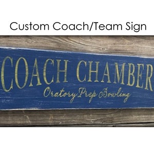 Custom Coach Sign, Coach Gift, Sports Team Sign, Vintage Sign, Cross ...