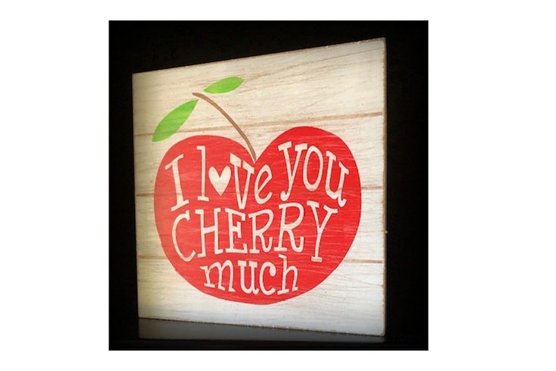 Cherry Sign Cherry Decor Hand Painted Cherry Sign Cherries - Etsy