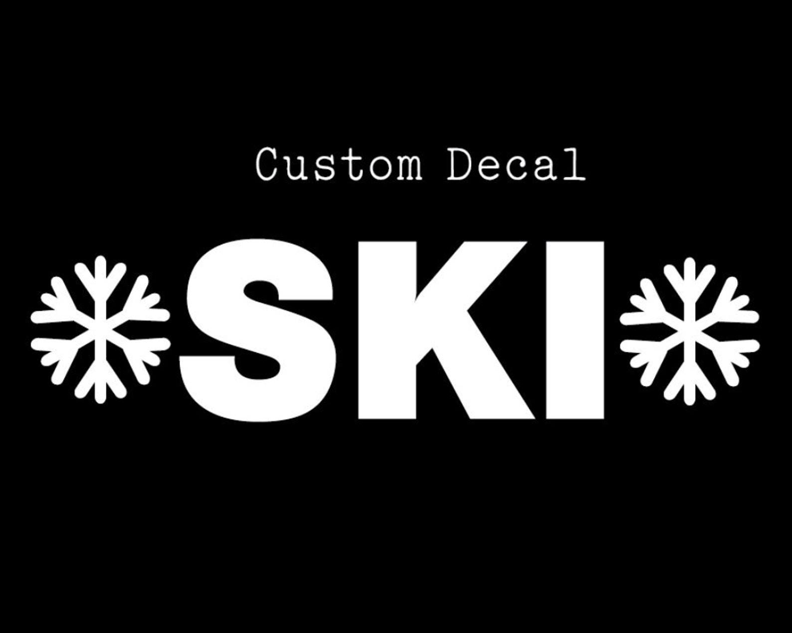 Ski Decal Car Decal Snow Ski Sticker Laptop Ski Decal - Etsy