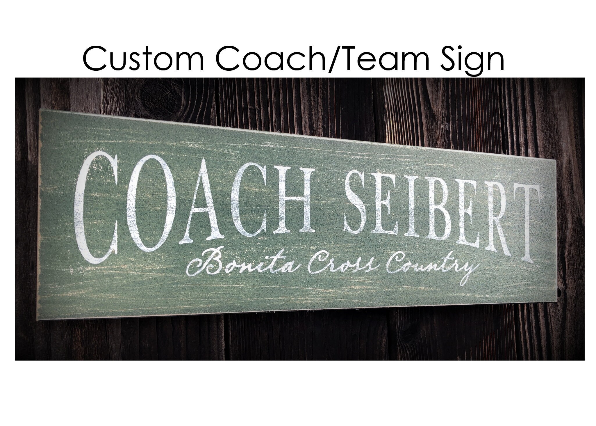 Custom Coach Sign Coach Gift Sports Team Sign Vintage Sign | Etsy