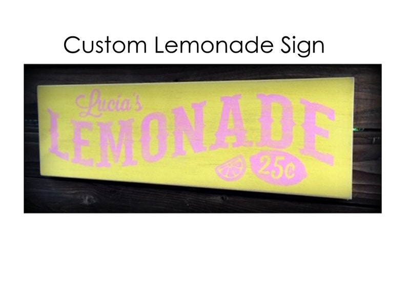 Custom Fresh Lemonade Sign Lemonade For Sale Lemon Decor | Etsy