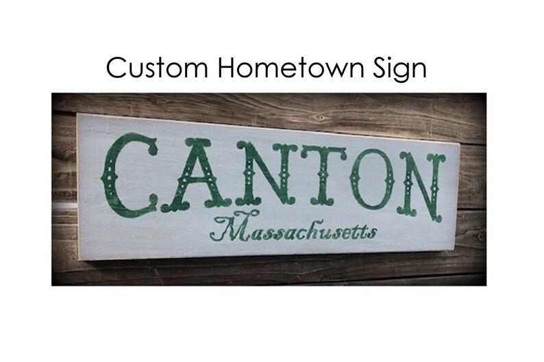 Custom Hand-painted Hometown Sign: Distressed Vintage Style - Etsy