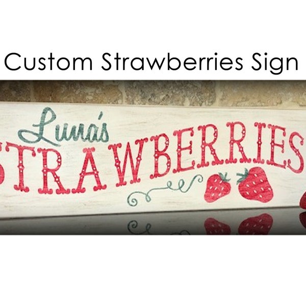 Strawberry Farm Sign - Etsy