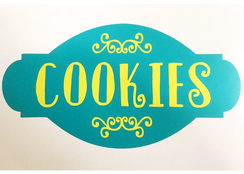 DIY Cookie Jar DECAL Cookies Label Mercantile Decal Cookie | Etsy