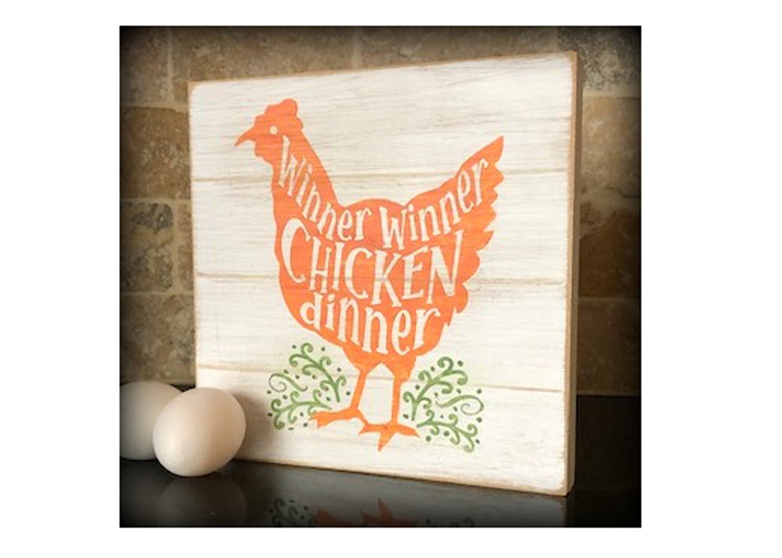 Winner Winner Chicken Dinner Sign Typography Sign Hand - Etsy