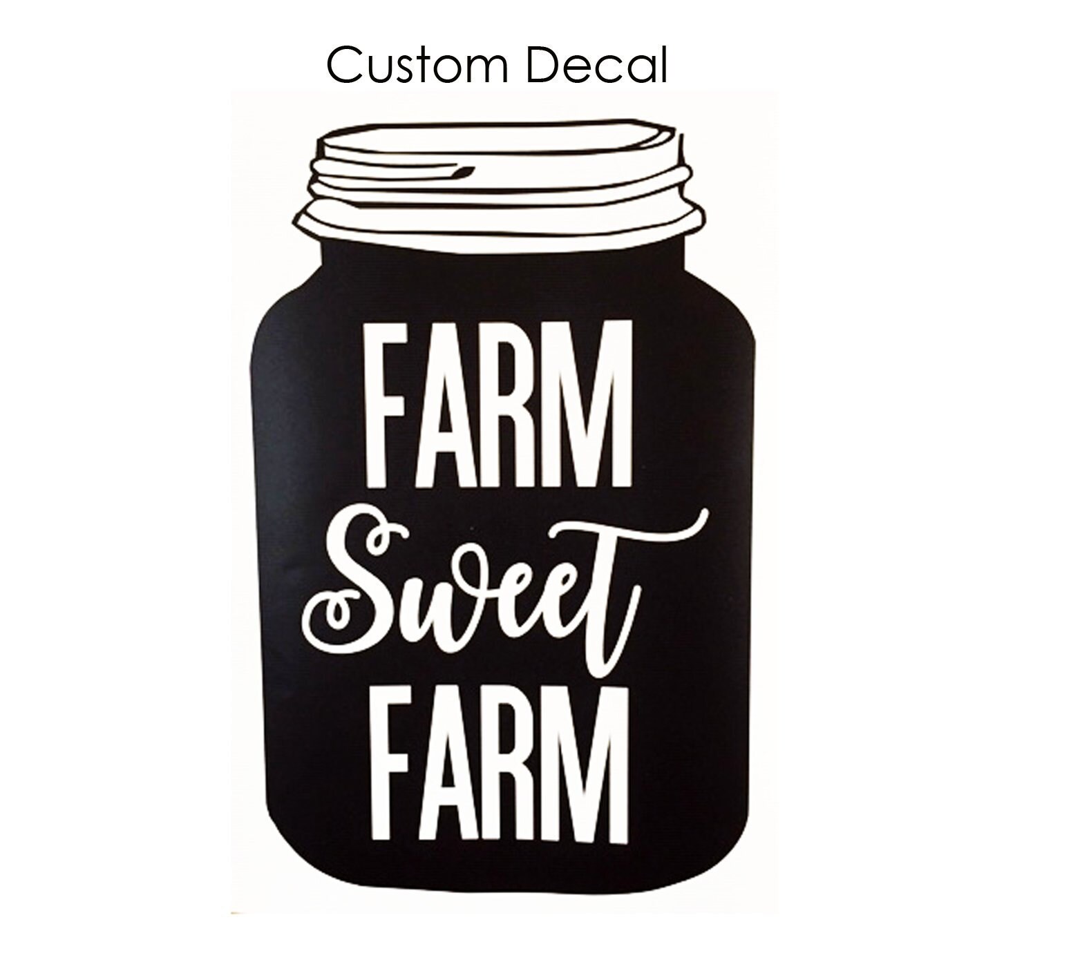 Country Kitchen Mason Jar Mason Jar Decal Farm Style DIY Decal Home ...