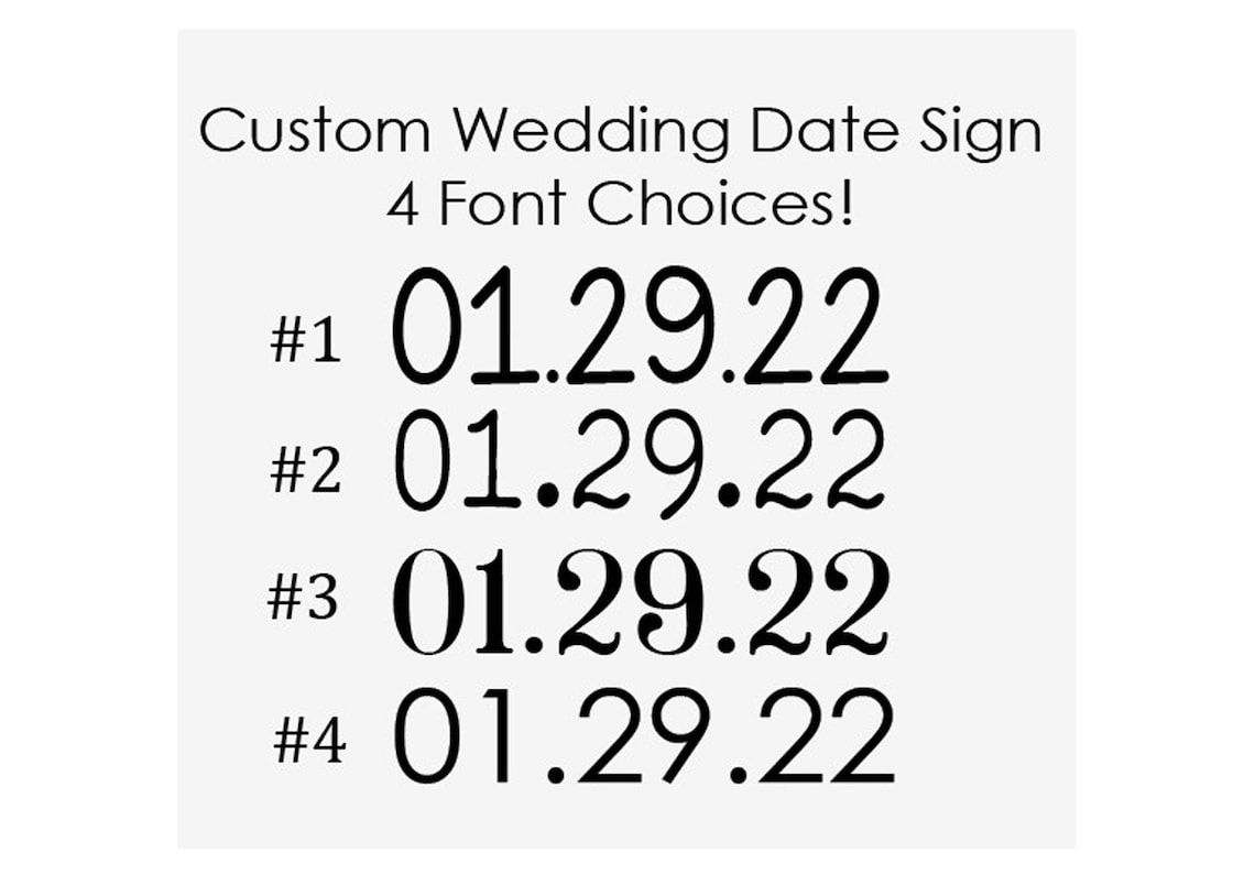 Hand Painted Wedding Date Sign Choose Your Font Style and - Etsy
