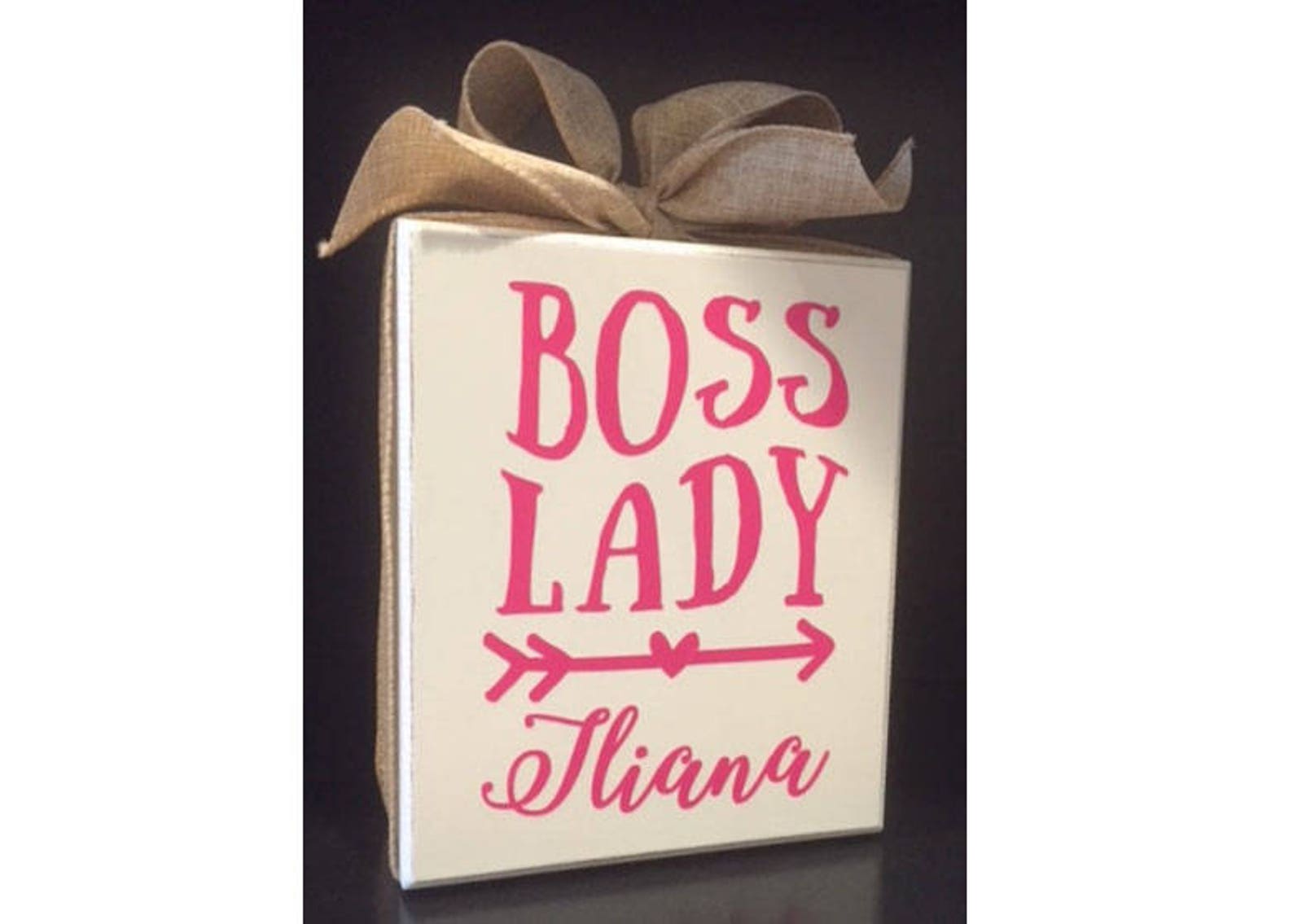 Boss Lady Block Boss's Day Gift Custom Boss Gift Boss - Etsy
