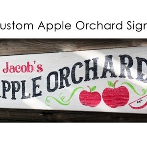 Custom Apple Orchard Sign, Wood Apple Sign, Apple Decor, Apple Orchard ...