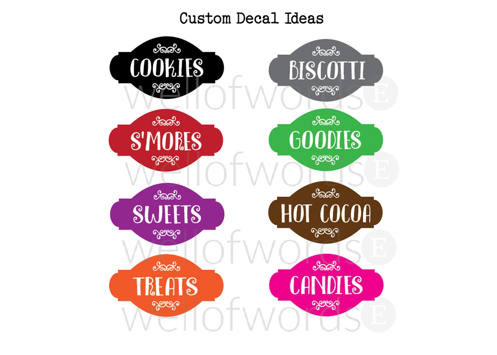 DIY Cookie Jar DECAL Cookies Label Mercantile Decal Cookie - Etsy
