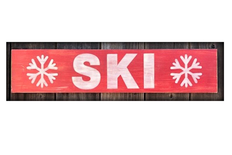 Ski Sign Wood Ski Sign Ski Lover Ski Lodge Winter Decor | Etsy