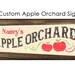 Custom Apple Orchard Sign, Wood Apple Sign, Apple Decor, Apple Orchard ...