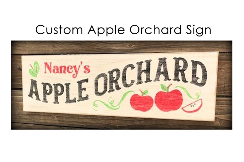 Custom Apple Orchard Sign Wood Apple Sign Apple Decor Apple - Etsy