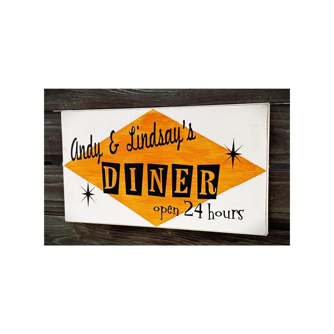 Custom Diner Sign - Retro Diner - Moms Diner Sign - Diner Decor ...