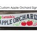 Custom Apple Orchard Sign, Wood Apple Sign, Apple Decor, Apple Orchard ...