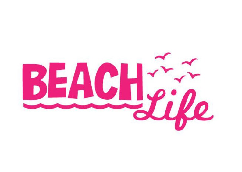 Beach Life Decal Beach Decal Beach Life Car Decal Laptop - Etsy