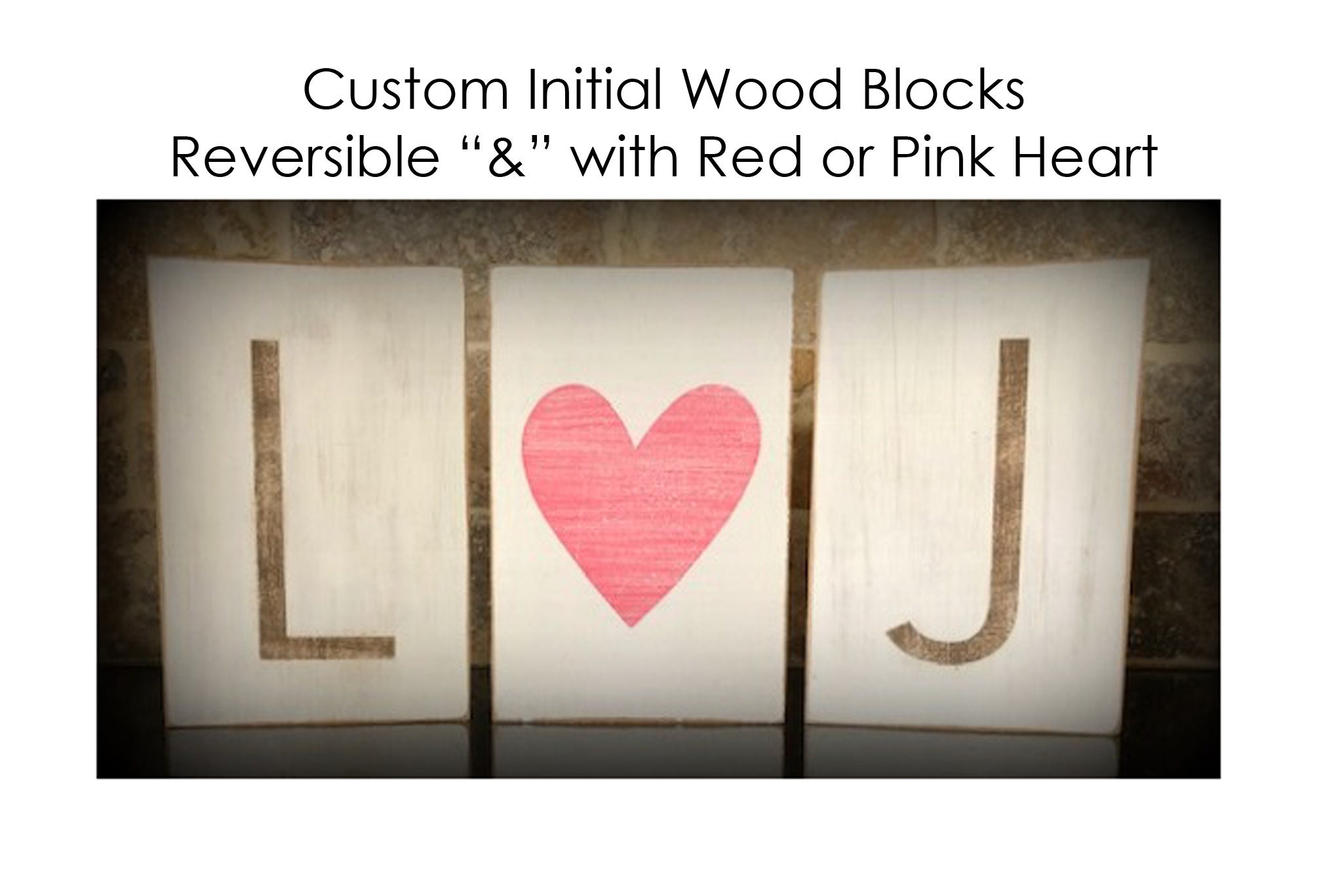 Custom Initial Wood Blocks Initials Hand Painted Initial | Etsy