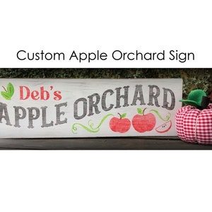 Custom Apple Orchard Sign, Wood Apple Sign, Apple Decor, Apple Orchard ...