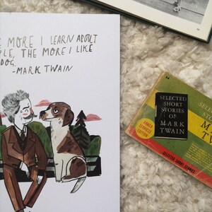Mark Twain Dogs Print - Etsy