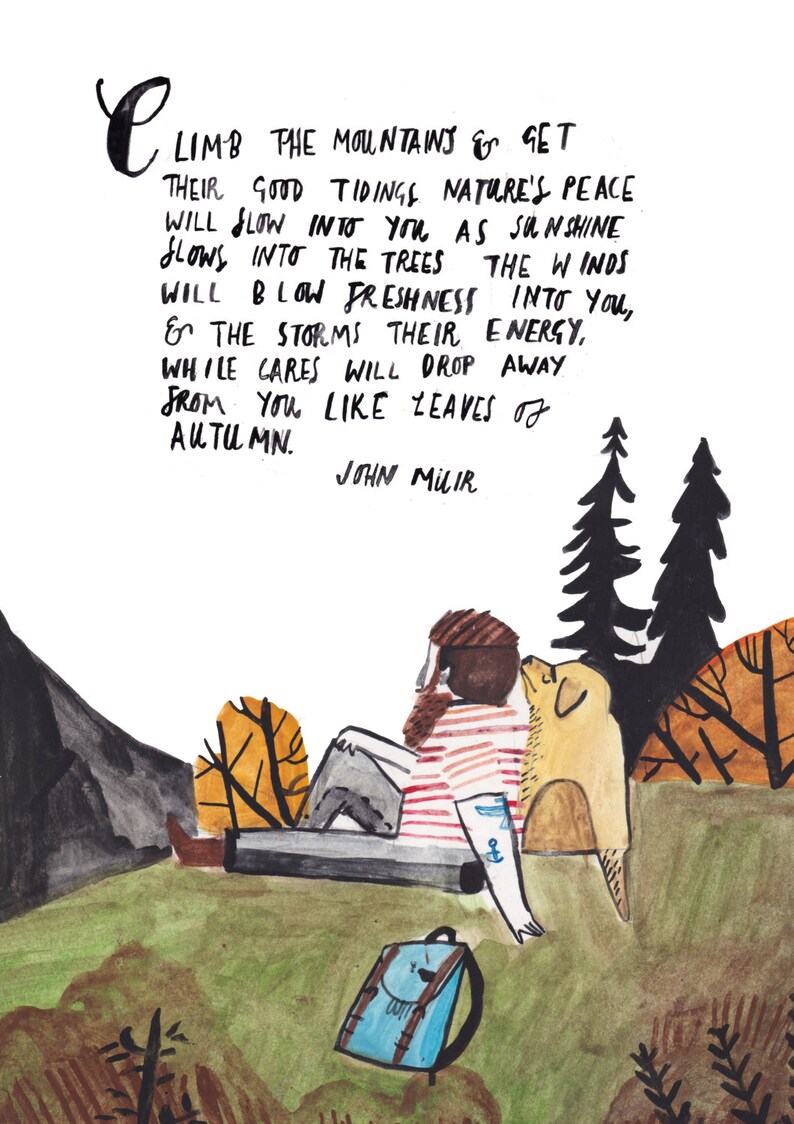 John Muir Quote Print - Etsy UK