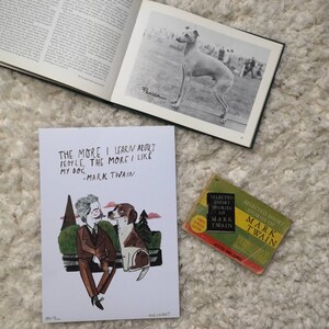 Mark Twain Dogs Print - Etsy