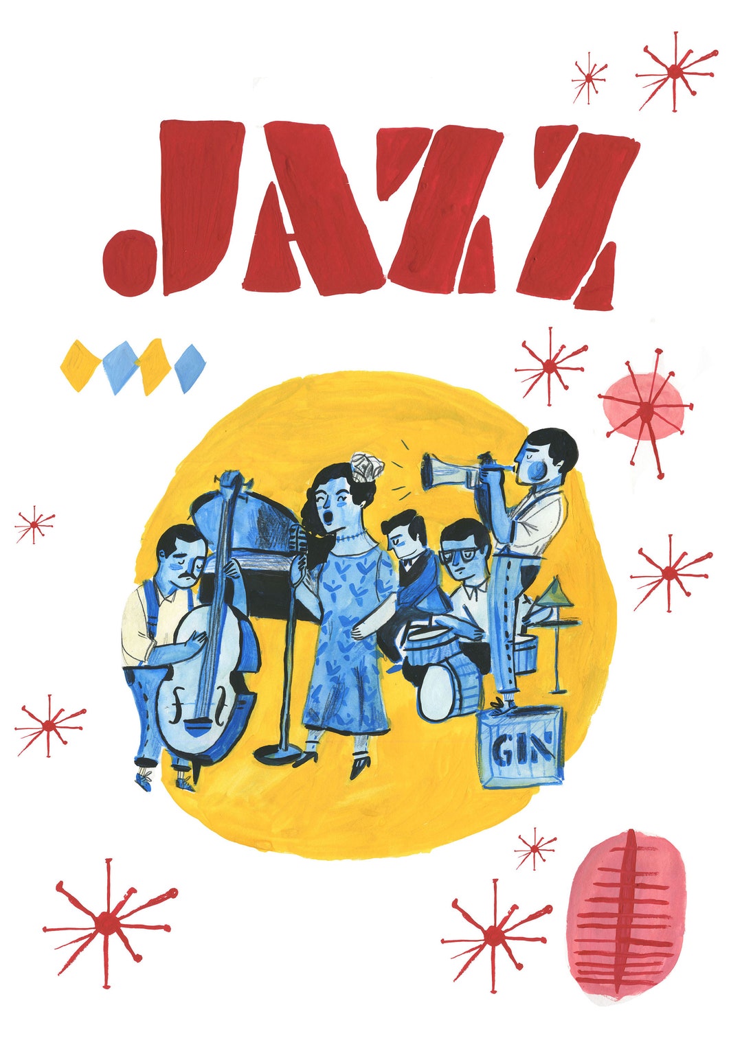 Jazz Print - Etsy