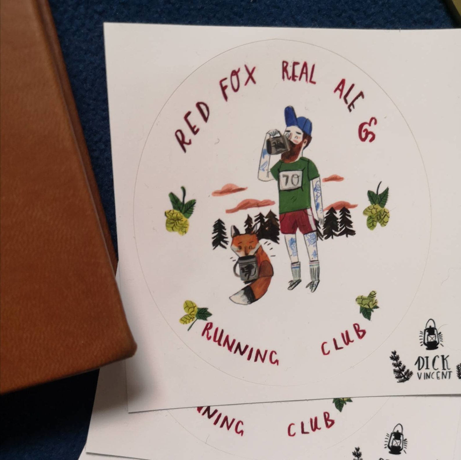 Red Fox Real Ale and Running Club Stickers - Etsy