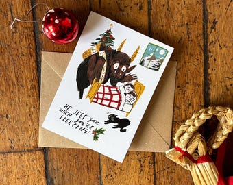 Christmas With Krampus Christmas Card - Etsy