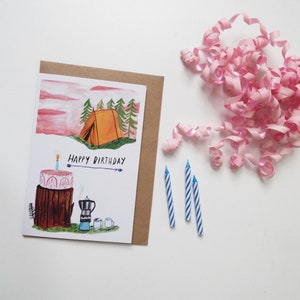 Happy Birthday Camping Card - Etsy