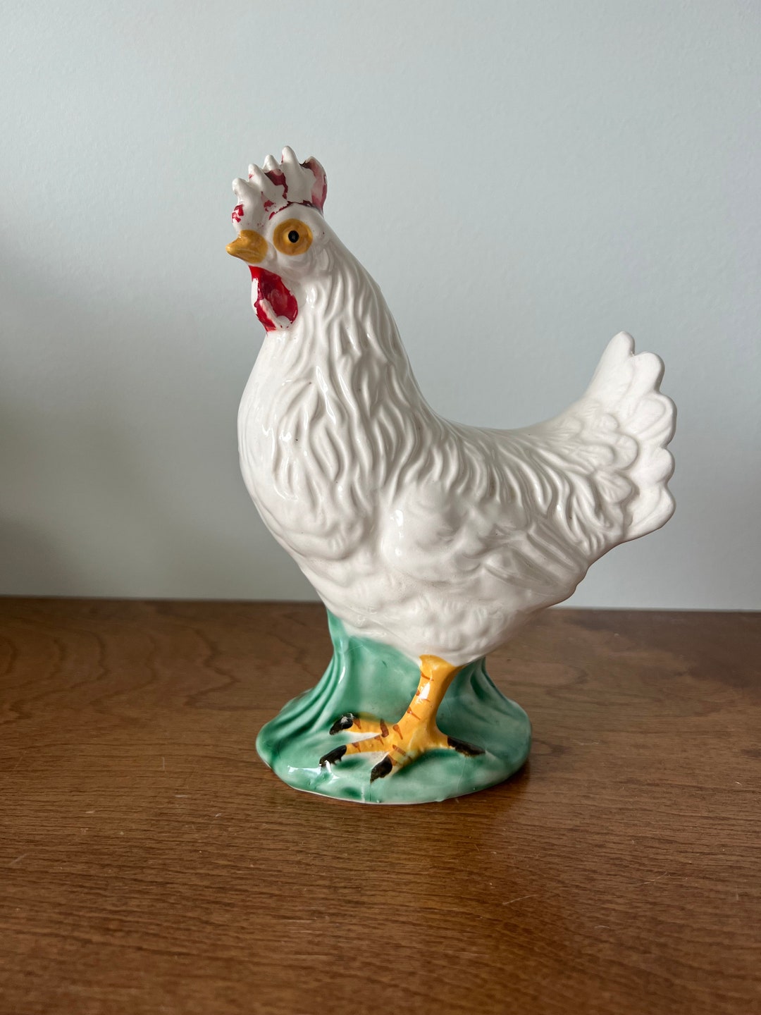 Vintage Ceramic Chicken Statue, Farmhouse Decor - Etsy