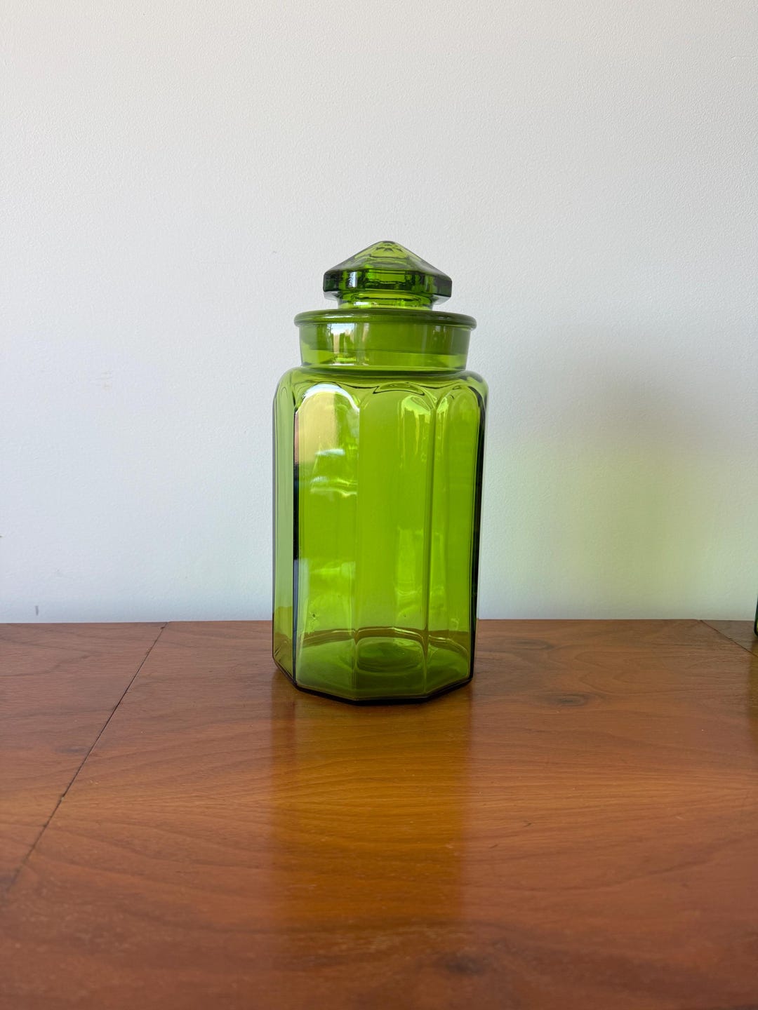 Green Large 11.5 Inch LE Smith Panel Jar Canister Only - Etsy