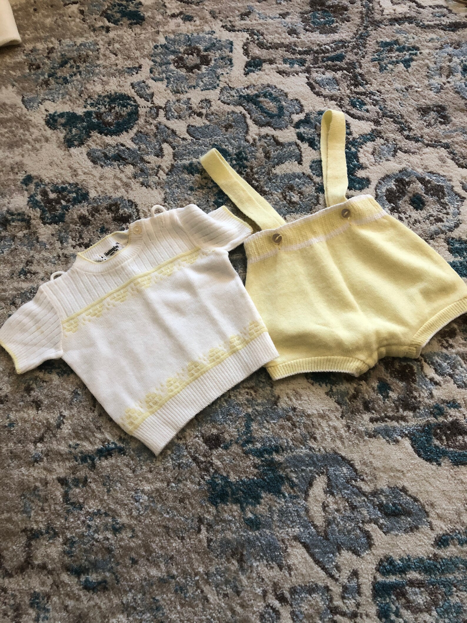 Super Cute Gender Neutral Knit Top and Bottoms With Suspenders | Etsy