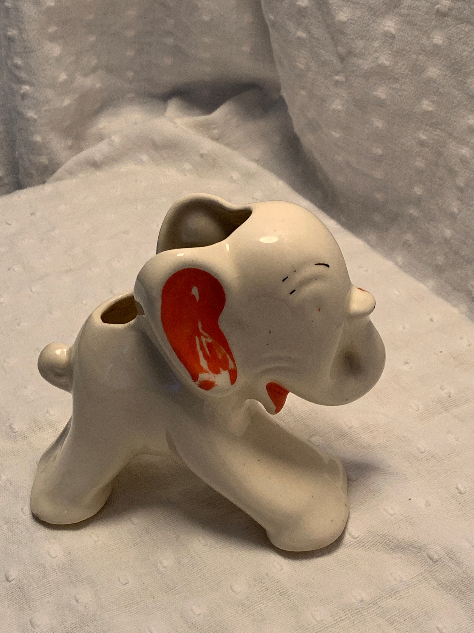 Vintage Midcentury White Elephant Pottery Planter - Etsy