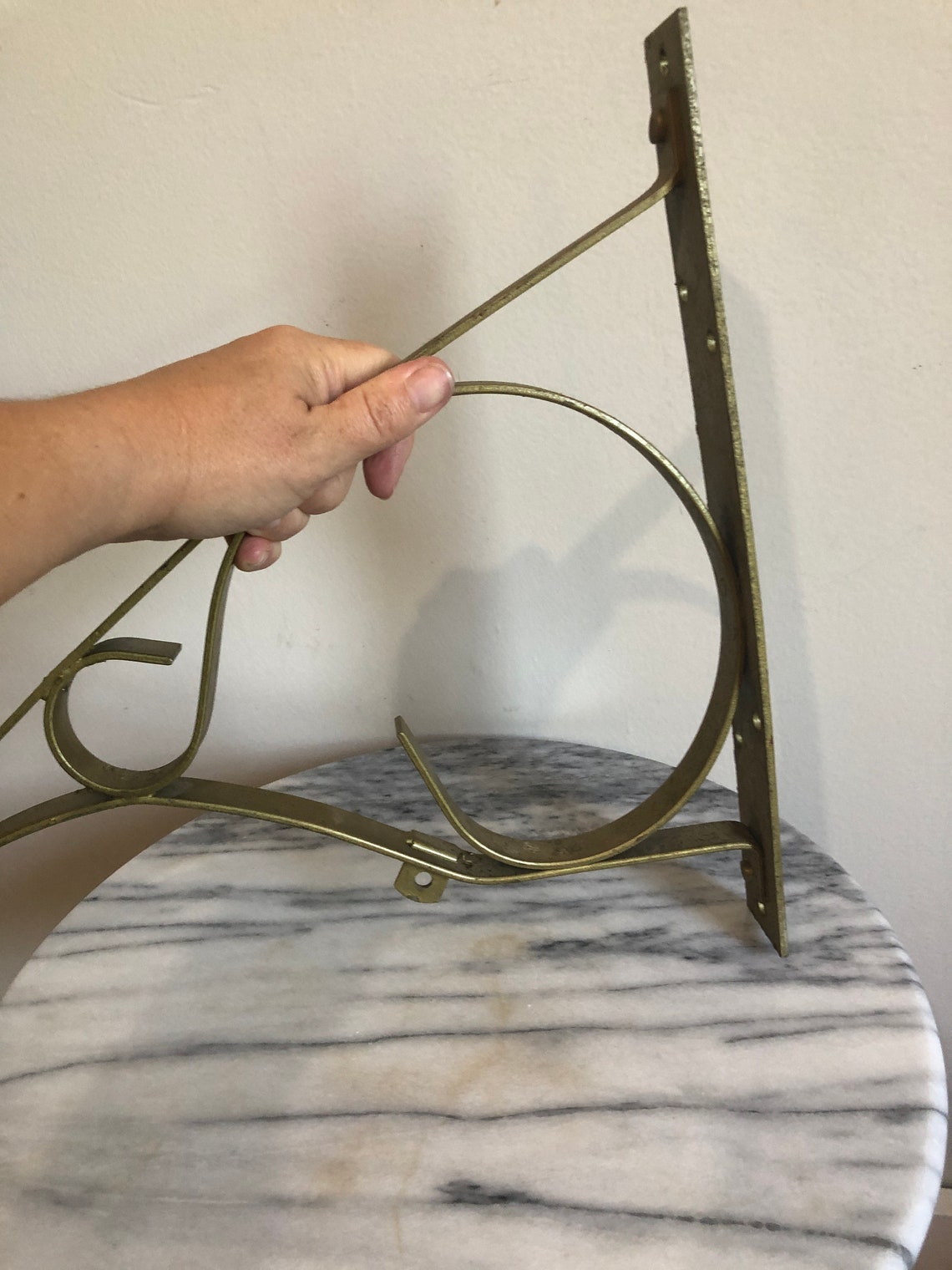 Vintage metal sign bracket for round sign | Etsy