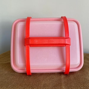 Vintage Orange/red Rectangle Box With Handles - Etsy