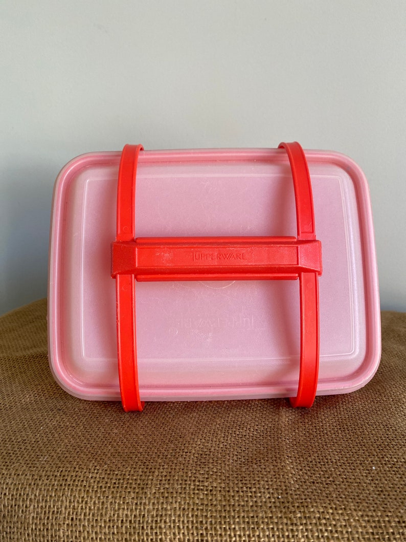 Vintage Orange/red Rectangle Box With Handles - Etsy
