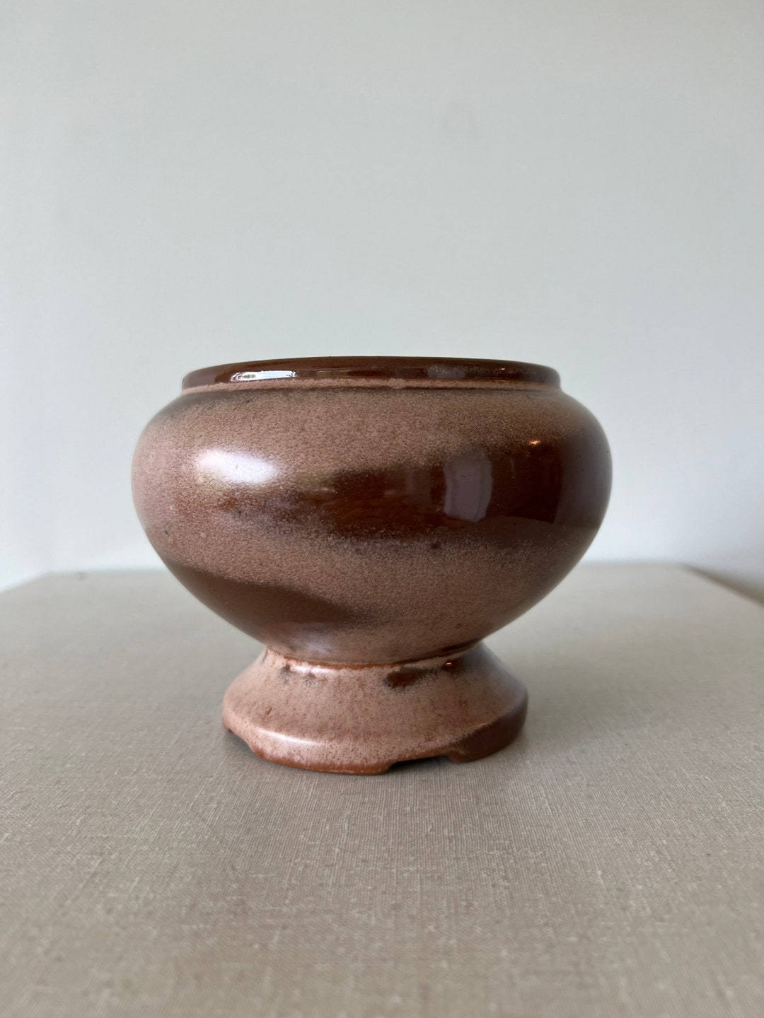 Vintage Brown Frankoma Planter Jardiniere - Etsy