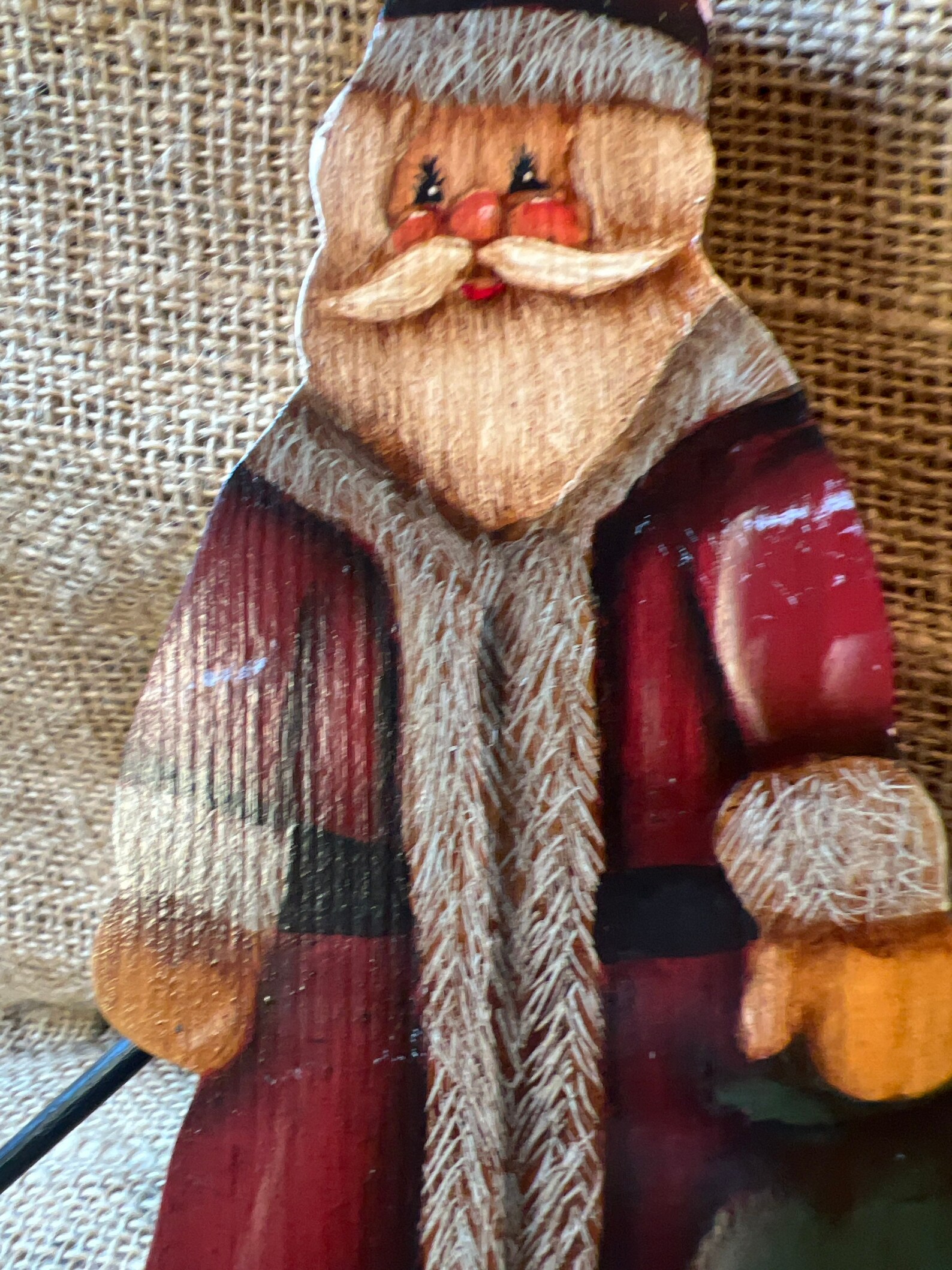 Vintage Wood Folk Art Santa Farmhouse Decor Rustic - Etsy