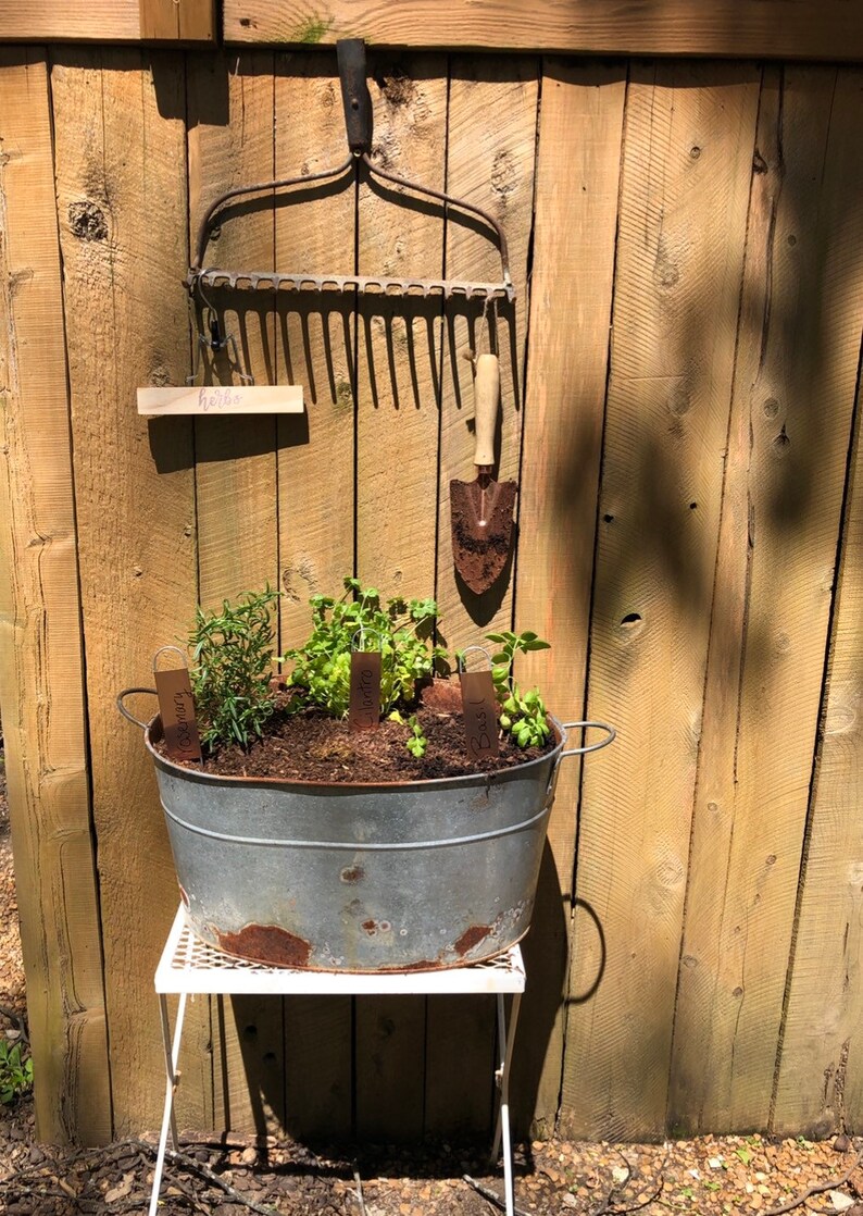 Antique rustic rusty metal rake head for farmhouse decor or | Etsy