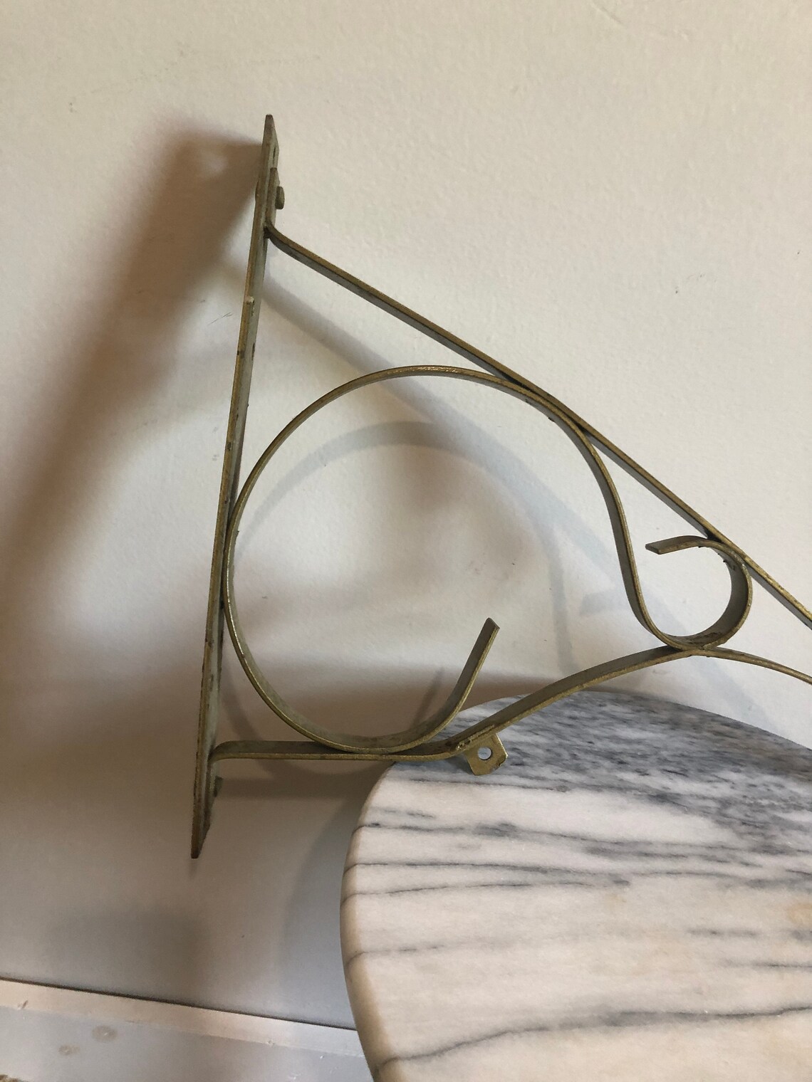 Vintage metal sign bracket for round sign | Etsy