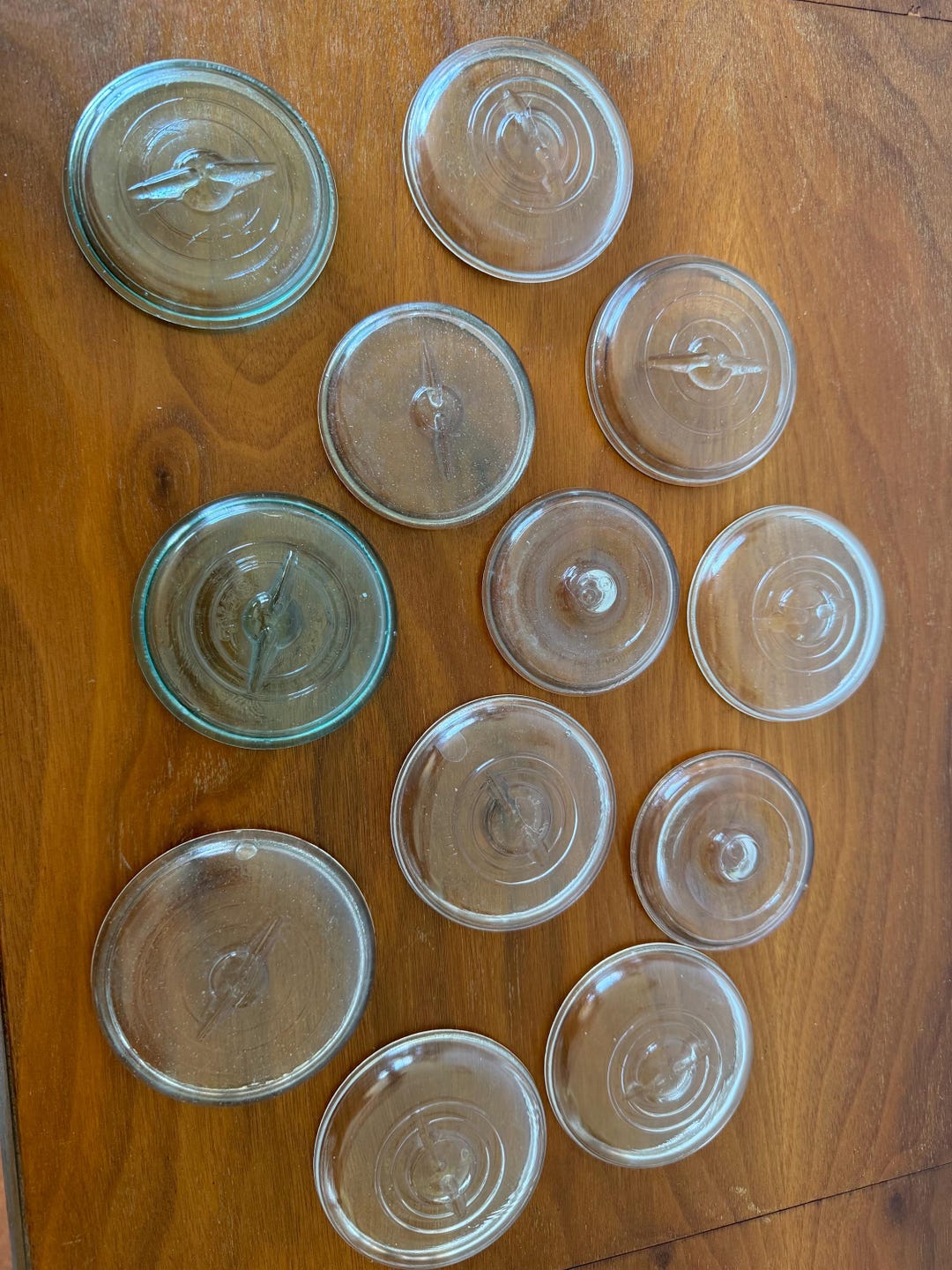 1 Dozen Vintage Assorted Glass Mason Jar Lids for Bail Type Jars - Etsy
