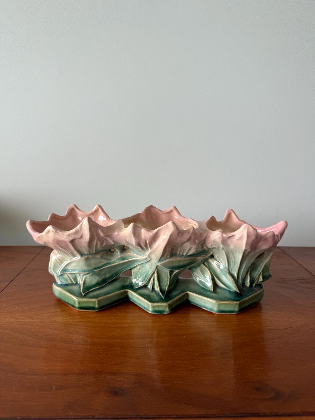 1950s Triple Lily Planter Mccoy Pottery HTF Pink and Green - Etsy