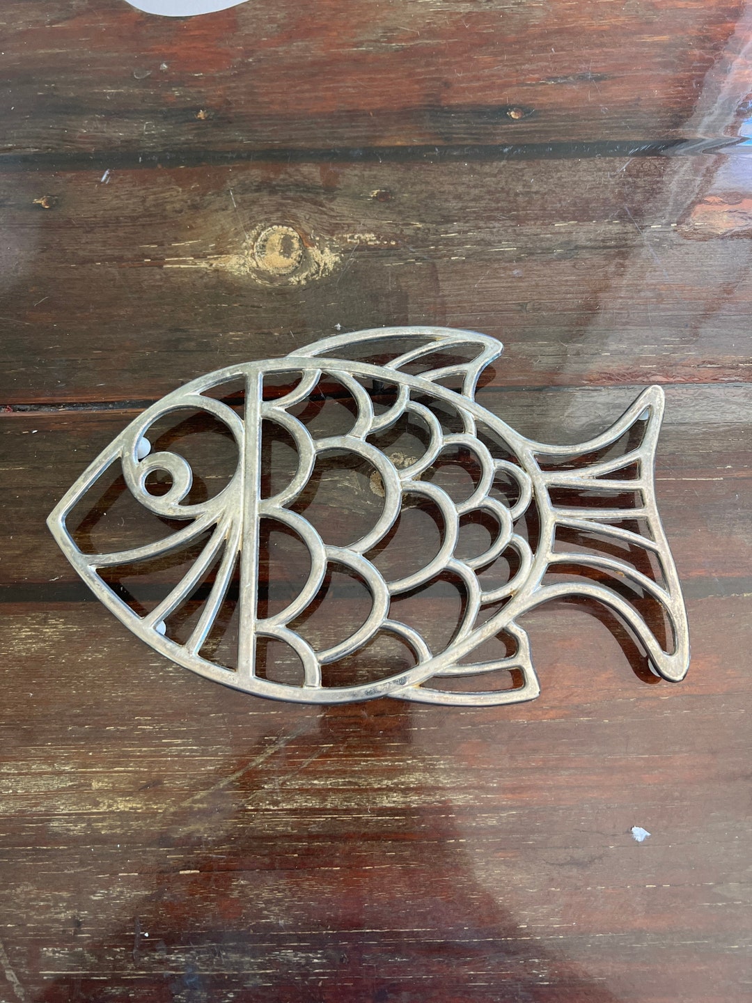 Vintage Silver Plate Large Fish Trivet Made in Italy - Etsy