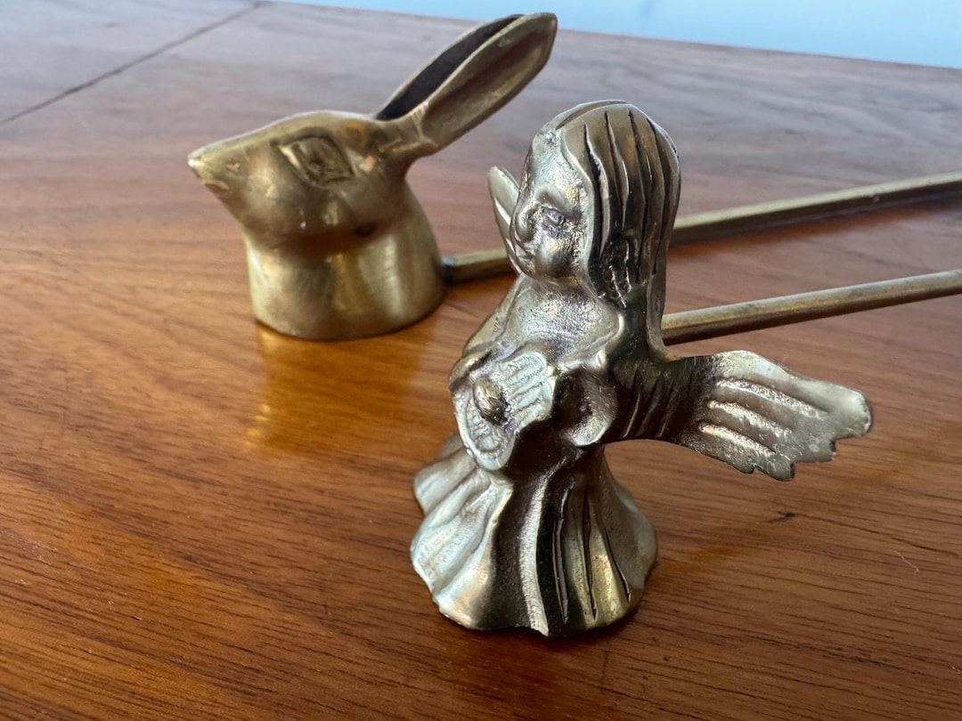 Choice of Vintage Brass Candle Snuffer Angel or Rabbit - Etsy