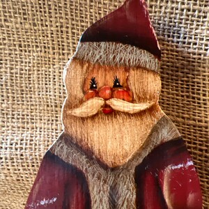 Vintage Wood Folk Art Santa Farmhouse Decor Rustic - Etsy